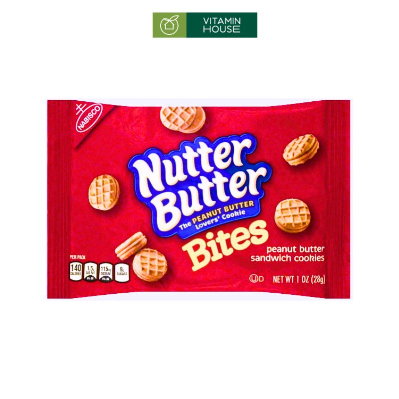 Bánh Quy Nutter Nutter Bites Mỹ Gói 28g