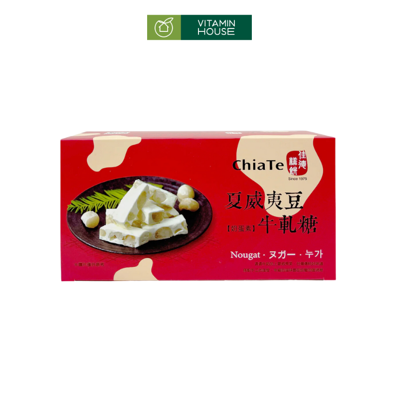 Kẹo Cứng Sữa Bò Hạt Maca Nougat Chiate ĐL 1 Hộp