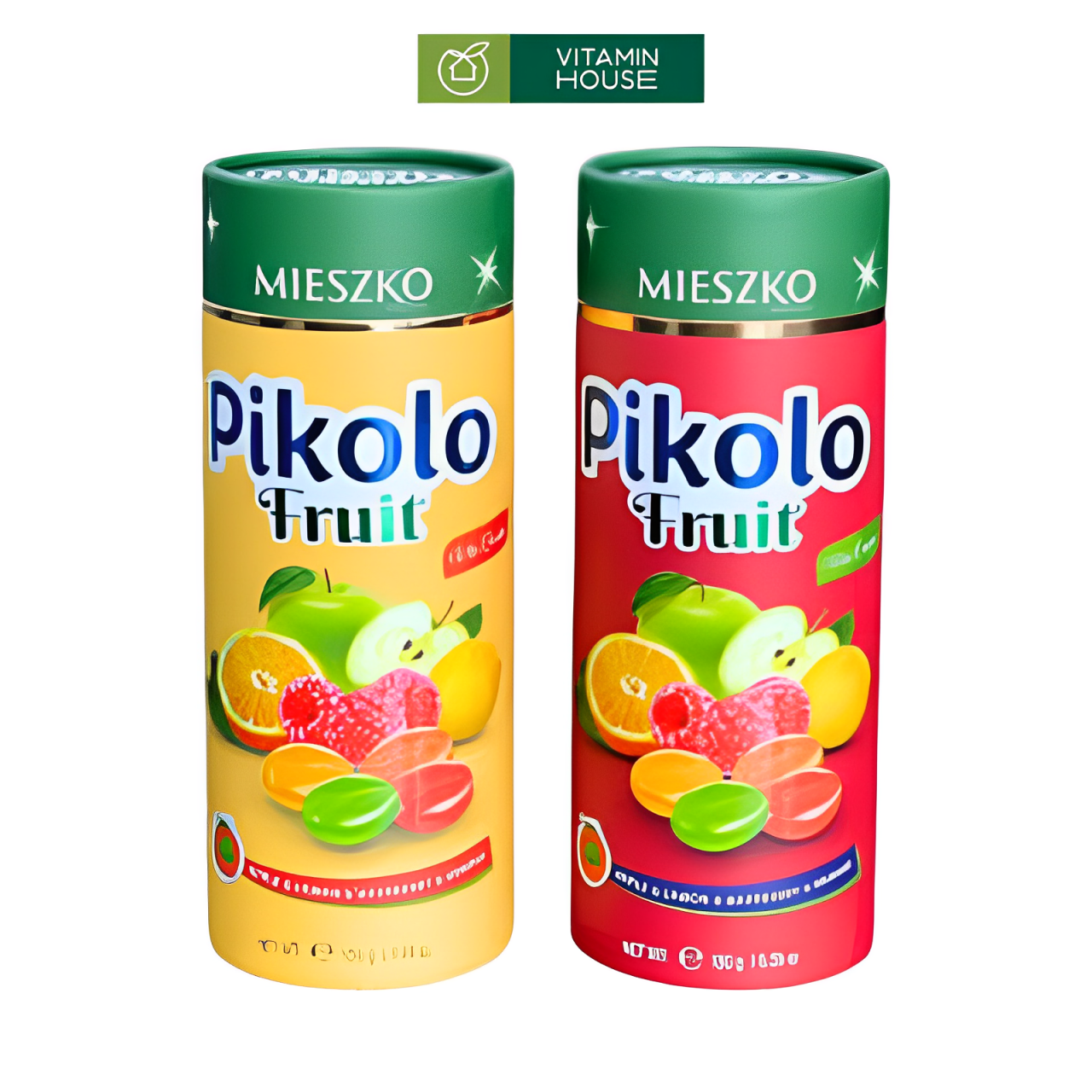 Kẹo Trái Cây Pikolo Mieszko 150g (Đỏ/Vàng)