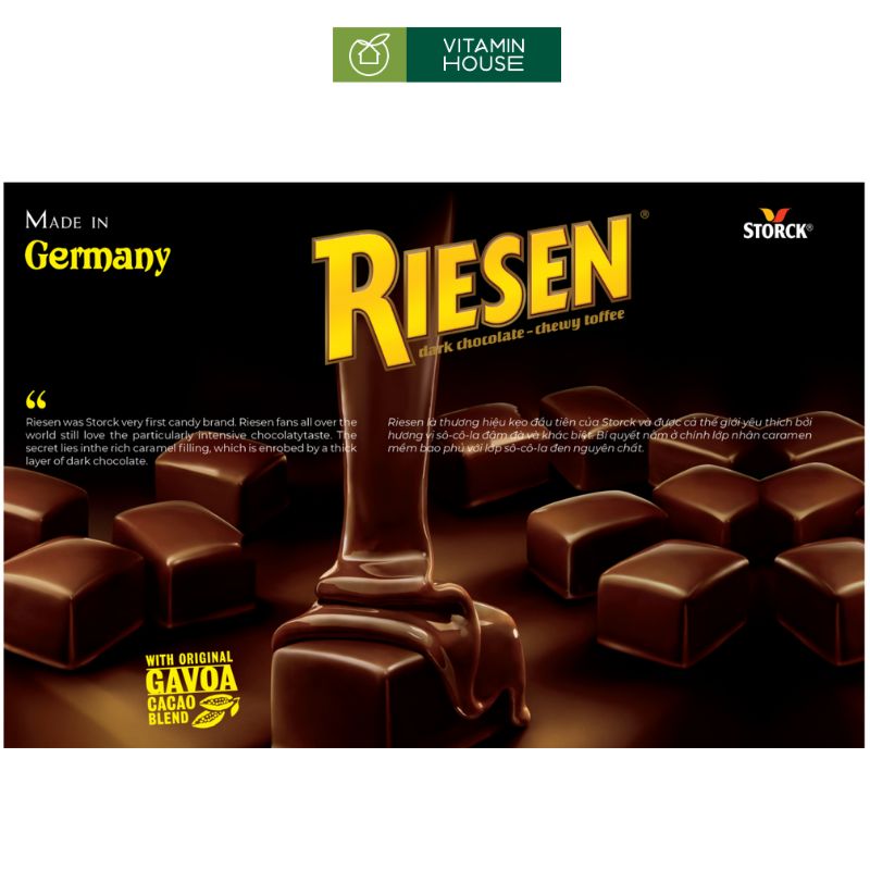 Kẹo Socola Riesen Chewy Toffee 315g Hương Vị Cổ Điển Ngọt Ngào Trường